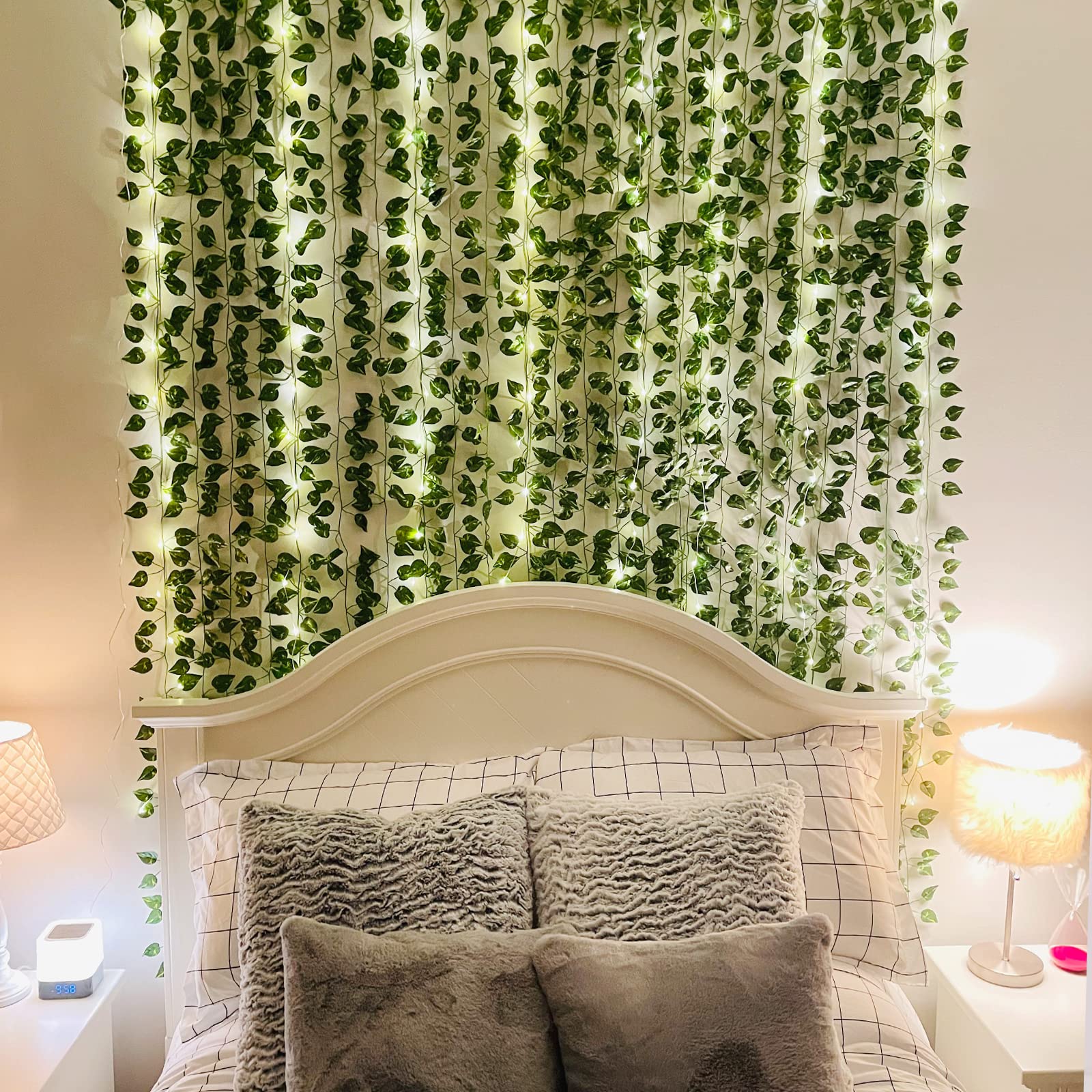 WhOnline 10pcs Fake Vines 69ft Artificial Greenery Garland Fake Hanging Plants Greenery Wall Backdrop for Home Bedroom Wedding Decoration Jungle Theme Party Supplies