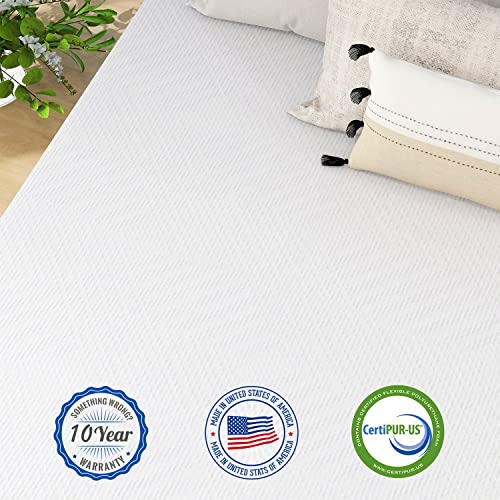 Queen Mattresses, 10 inch Mattress Queen Size Memory Foam Bed in A Box Green Tea Medium Firm