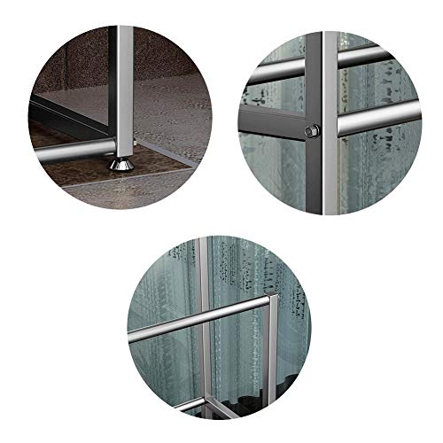 -Shelf Balcony Bathroom Freestanding Towel Holder,Metal Towel Rack Stand Alone,Bath Towel Stand for Bathroom Floor,Pool,Kitchen,Washroom/Black/85 * 20 * 110Cm
