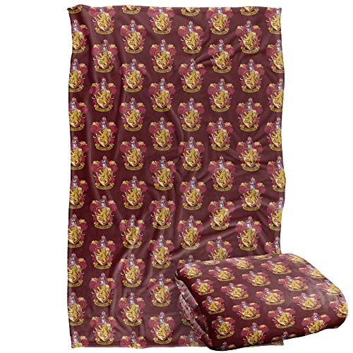 Harry Potter Gryffindor Crest Tile Pattern Silky Touch Super Soft Throw Blanket 36" x 58",Gryffindor Crest