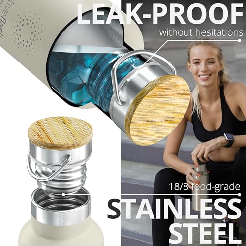 Stainless Steel Water Bottle with Straw, Infuser & 3 Lids: 18/32 OZ Leak-Proof Vacuum Insulated ACTIVE FLASK Drinking Bottles Hot Cold: Double Walled Outdoor Drink Thermo Mug Tea Coffee Sport Gym Bike