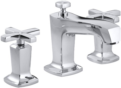 KOHLER 16232-3-CP Margaux 1.2 gpm Bathroom Sink Faucet with Cross Handles, Widespread, Polished Chrome