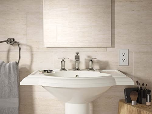 KOHLER 16232-3-CP Margaux 1.2 gpm Bathroom Sink Faucet with Cross Handles, Widespread, Polished Chrome