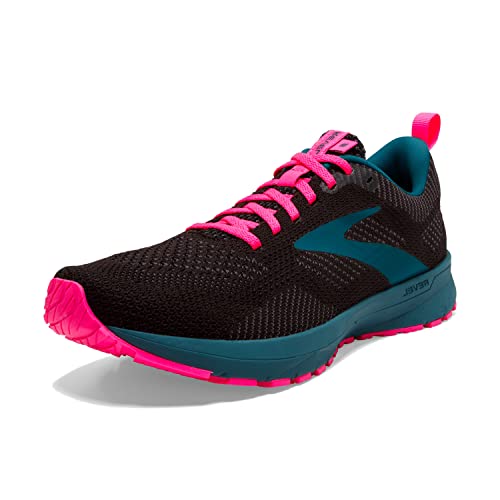 Brooks Women's Revel 5 Neutral Running Shoe - Black/Blue/Pink - 8