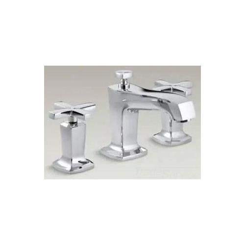 KOHLER 16232-3-CP Margaux 1.2 gpm Bathroom Sink Faucet with Cross Handles, Widespread, Polished Chrome