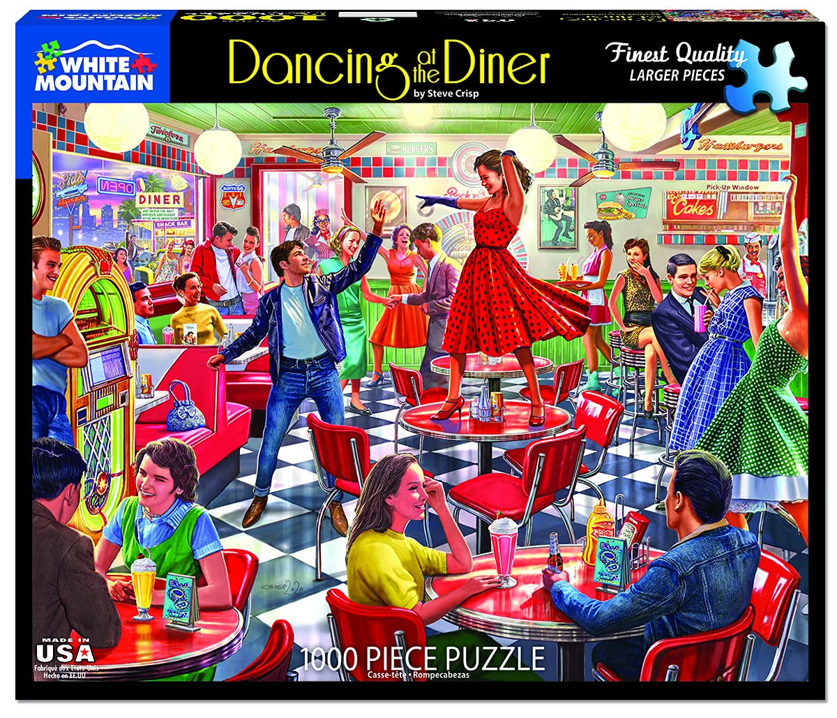 White Mountain Puzzles Dancing at The Diner - 1000 Piece Jigsaw Puzzle