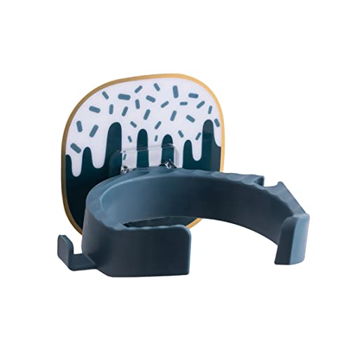 CARURLIFF Hair Dryer Holder Wall Mounted Blower Holder Bathroom Organizer Hair Dryer Wall Mount Holder Arm (Blue)