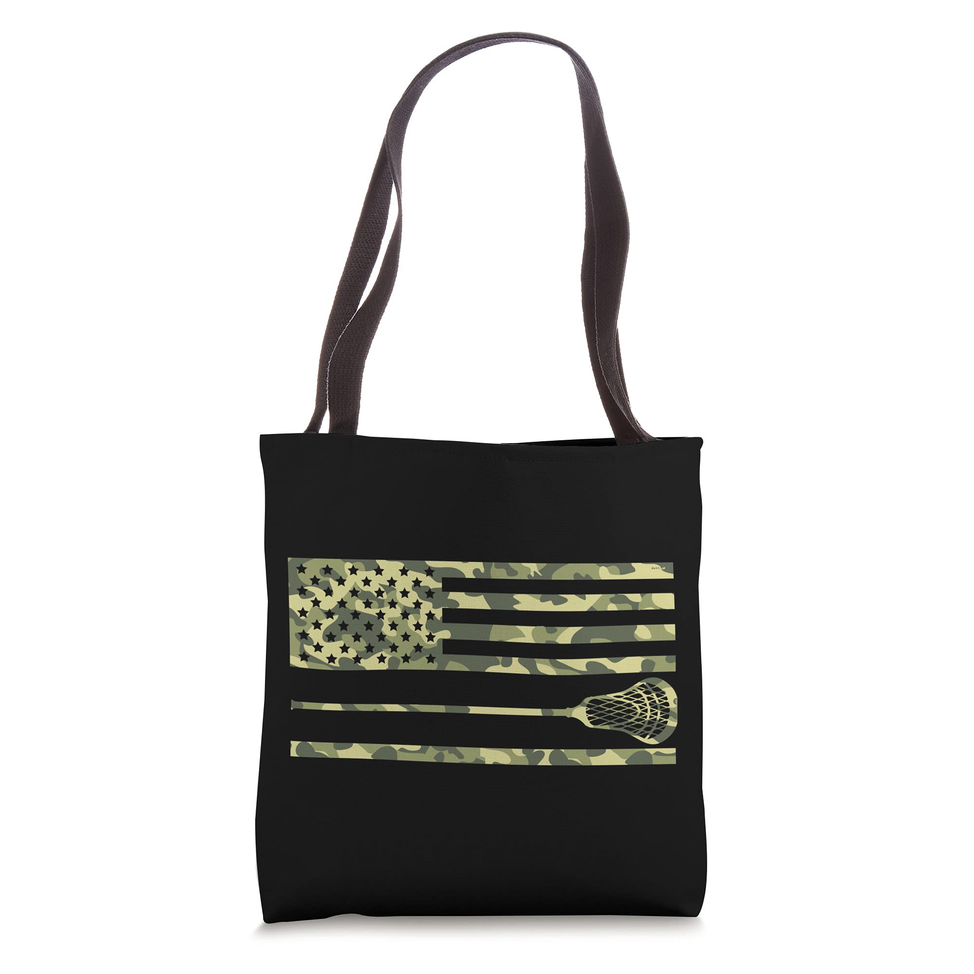 Camo American Flag Lacrosse Tote Bag