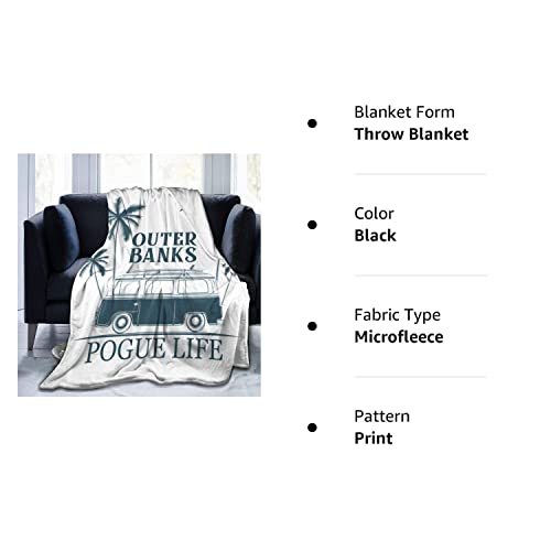 Pogue Life, Outer Banks North Carolina Super Soft Microfleece Blanket, Used On Bed Sofa Bed Adult Parents and Children Throw Blankets Suitable for All Seasons 40"x50"