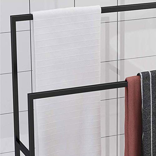 -Shelf Balcony Bathroom Floor Standing Towel Rack,Metal Free Standing Towel Ladder Holder,Towel Bar Stand Storage for Bathroom,Kitchen,Bedroom/White/70 * 22 * 100Cm