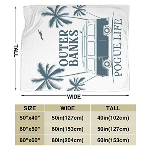 Pogue Life, Outer Banks North Carolina Super Soft Microfleece Blanket, Used On Bed Sofa Bed Adult Parents and Children Throw Blankets Suitable for All Seasons 40"x50"