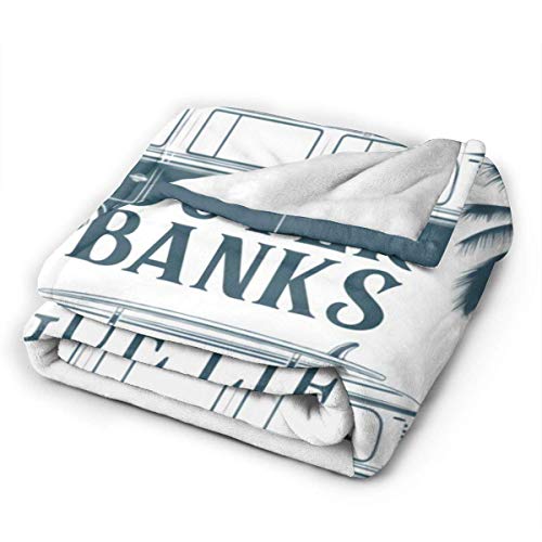 Pogue Life, Outer Banks North Carolina Super Soft Microfleece Blanket, Used On Bed Sofa Bed Adult Parents and Children Throw Blankets Suitable for All Seasons 40"x50"