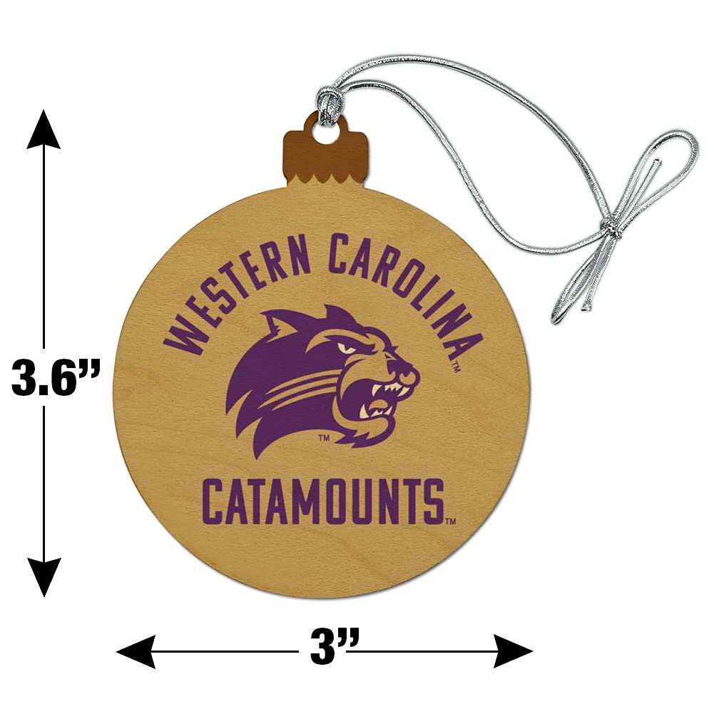 GRAPHICS & MORE Western Carolina Catamounts Wood Christmas Tree Holiday Ornament
