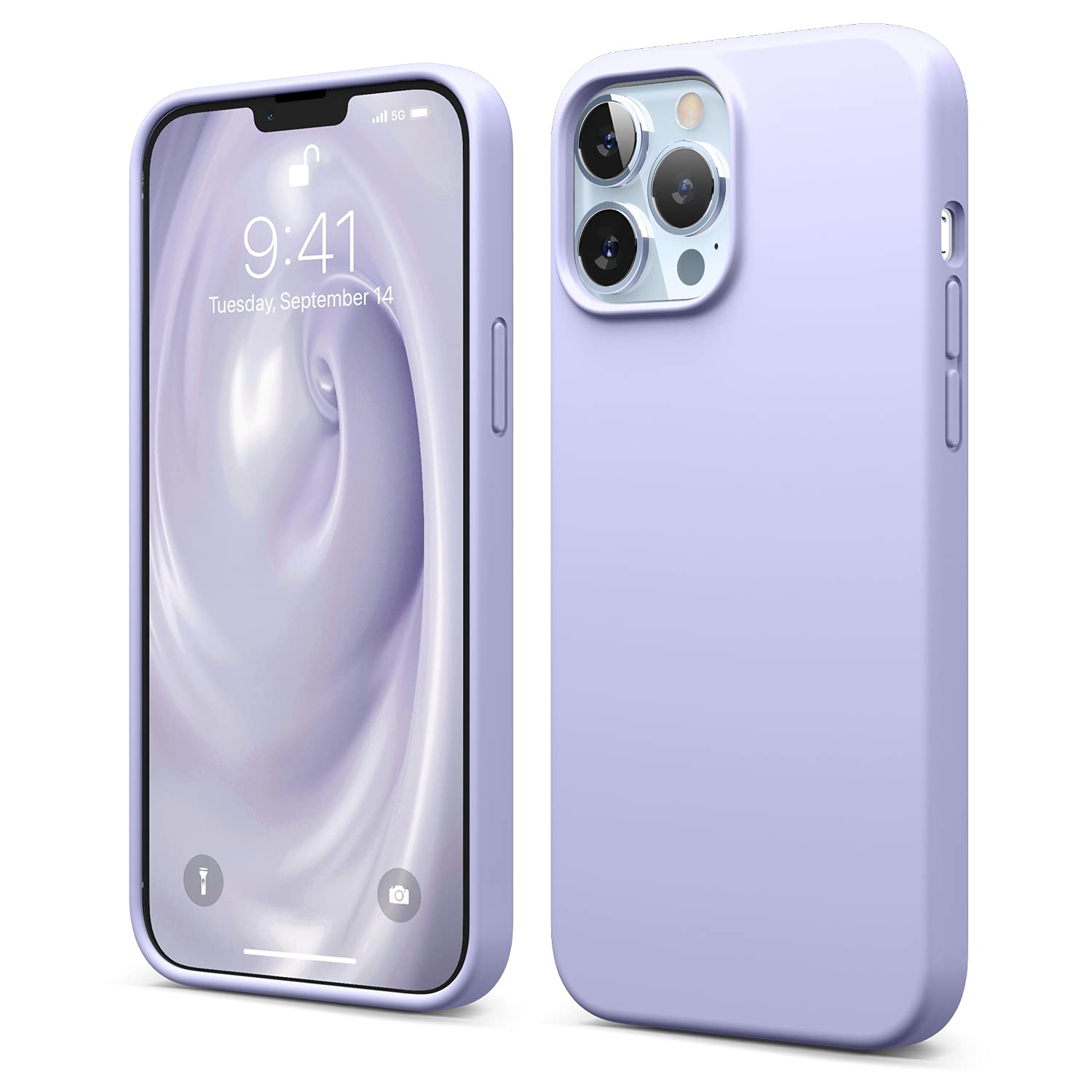 elago Liquid Silicone Case Compatible with iPhone 13 Pro Max (6.7 inches), Premium Silicone Case, Full Protection Case โ Shockproof Cover with 3 Structure (Mauve) Purple