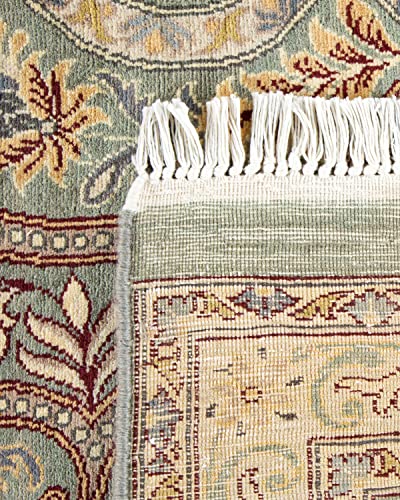 One of a Kind Hand Made Mogul Traditional Light Gray Area Rug Carpet Living Room Bedroom Dining Room 8 x 10