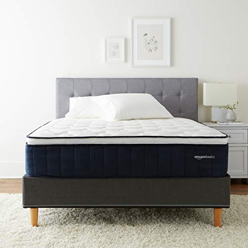 Amazon Basics Signature Hybrid Eurotop Mattress - Medium Feel - Energex™ foam for Deeper Support - Cool to Touch top Fabric - CertiPUR-US Certified - 13.5-inch, King