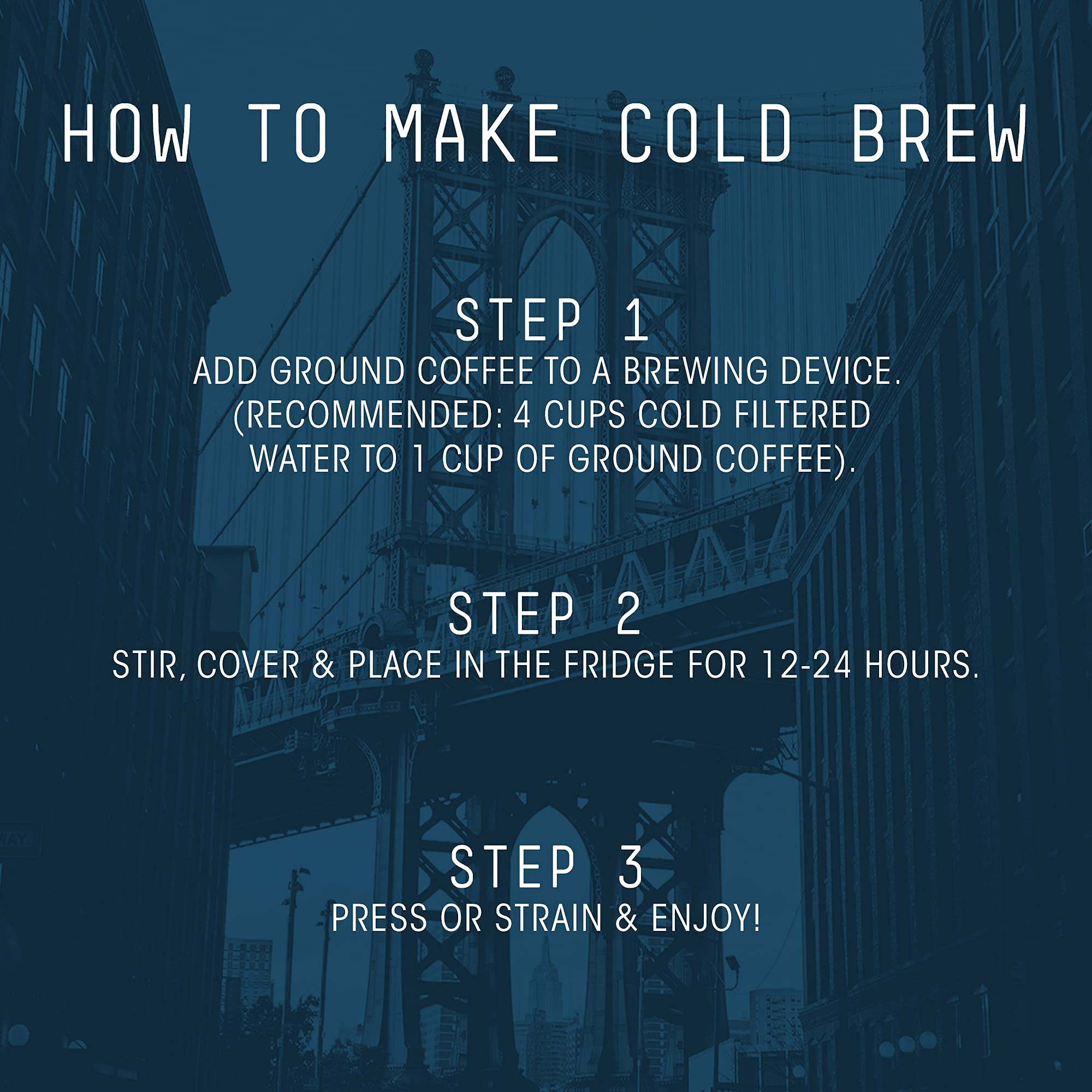 Stone Street Cold Brew Decaf Coffee, Swiss Water Process, Low Acid, 100% Arabica, Gourmet Coffee, Coarse Ground, Medium Roast, 1 LB