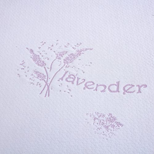 Lavender Scented Mattress Cover, Made of Soft Polyester with Poly and Lavender Fill, Bedroom Décor, Fit Mattresses Up to 16" Deep - Queen Size by OakRidgeTM