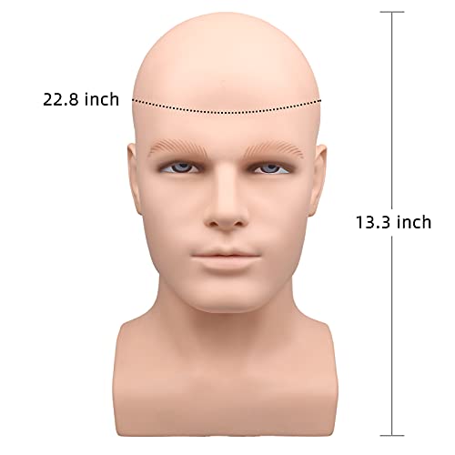 MEAHUS Mannequin Heads For Wigs Male Mannequin Head For Mask Display Foam Man Mannequin Head For Wigs ,Hats ,Headphones