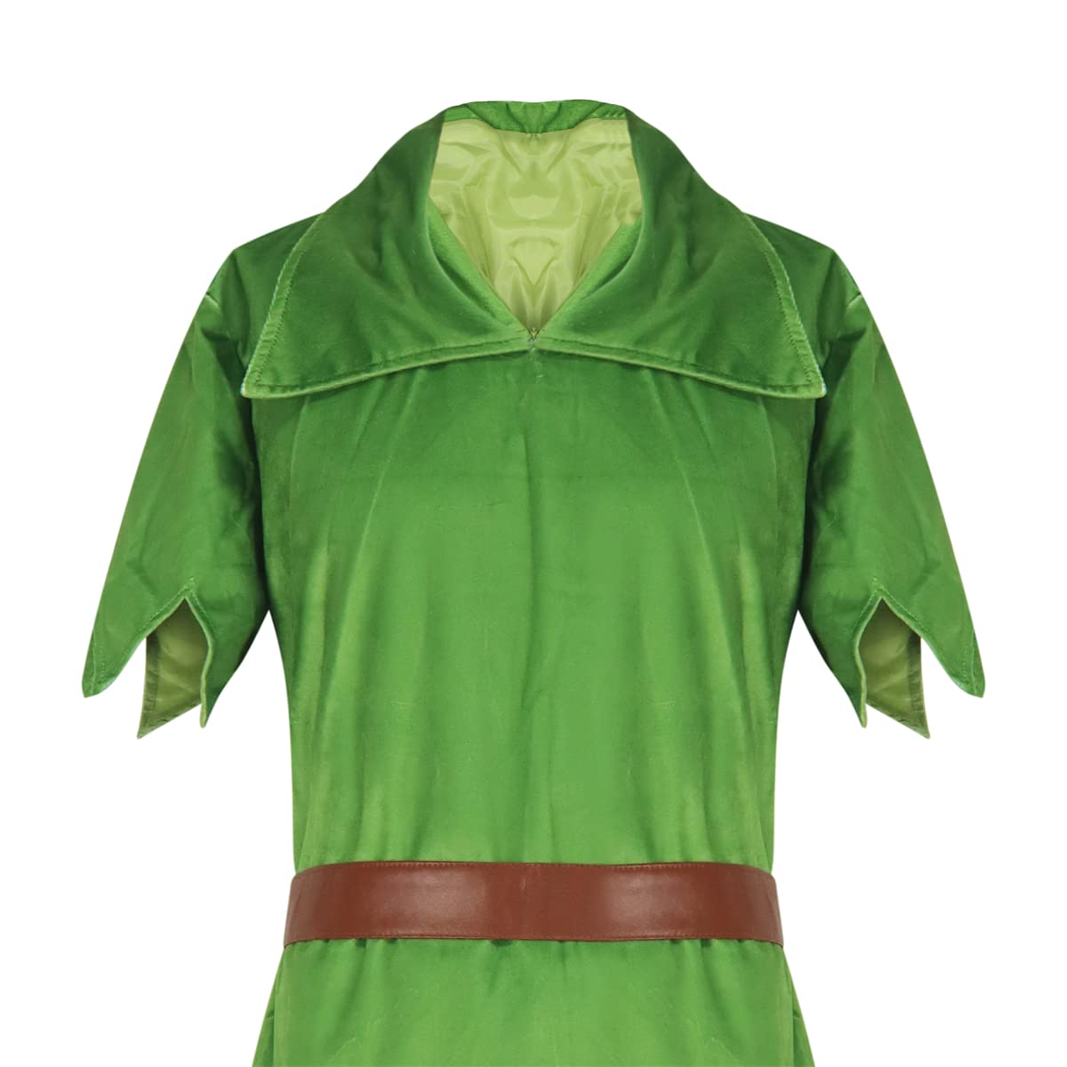 LILLIWEEN Peter Pan Costume Elf Outfit Halloween Cosplay Suit for Men Women 2XL