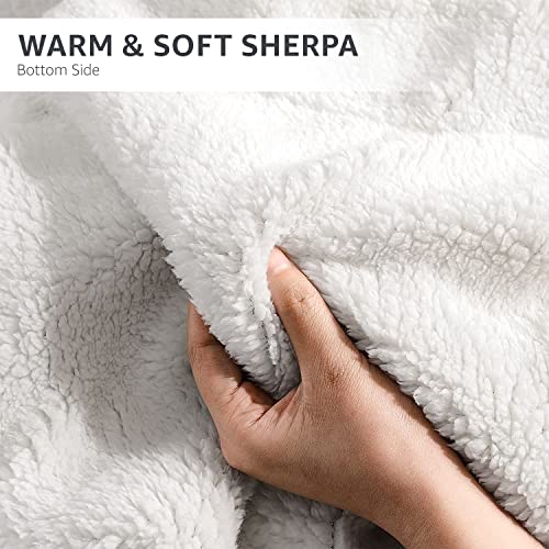 Sherpa Blanket Fleece Throw β 60x80, Pearl Grey β Soft, Plush, Fluffy, Warm, Cozy, Thick β Perfect for Bed, Sofa, Couch, Chair