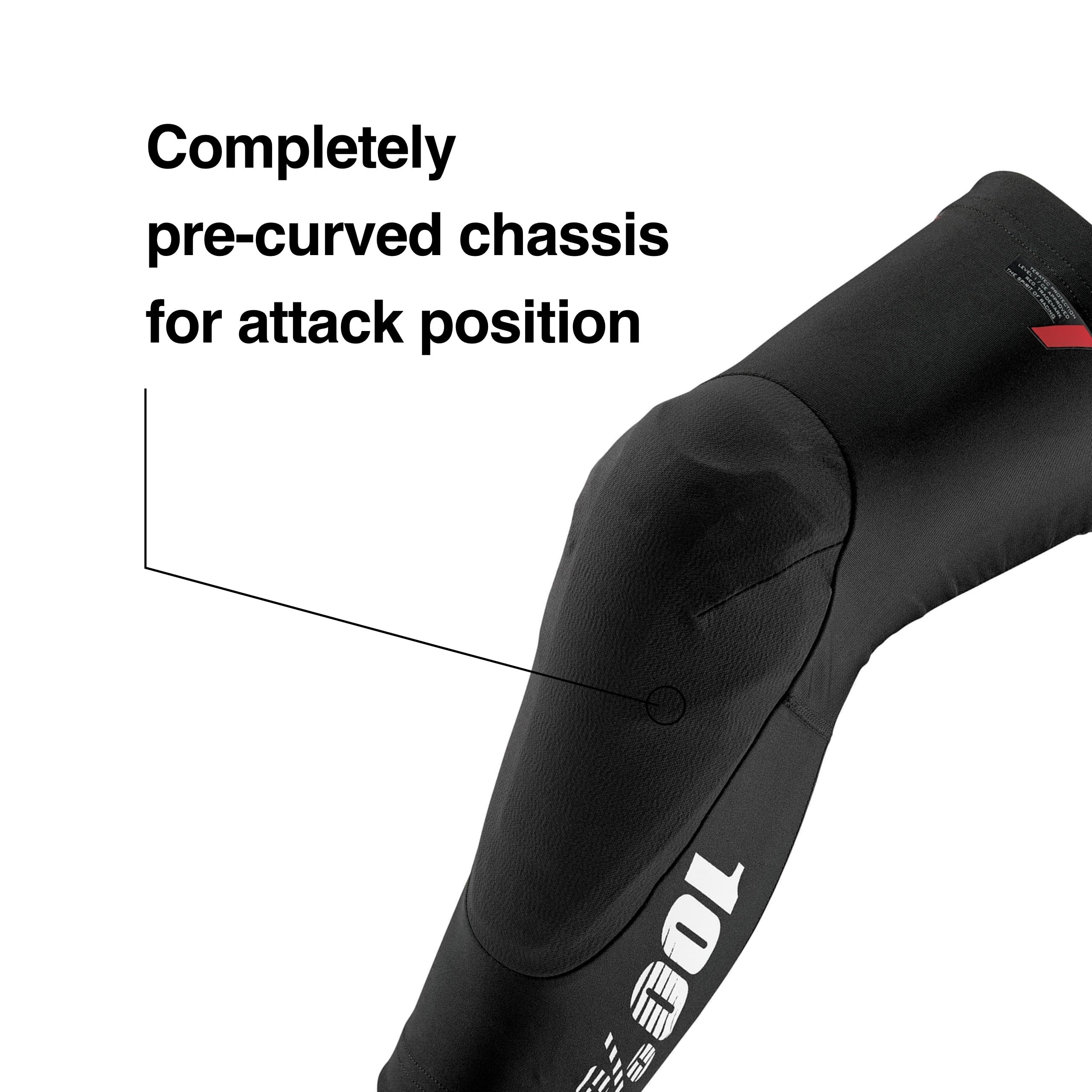 100% Teratec Mountain Biking Knee Pad - MTB & BMX Protection - Ultralight Nylon Slip On Sleeve with Built in Padding