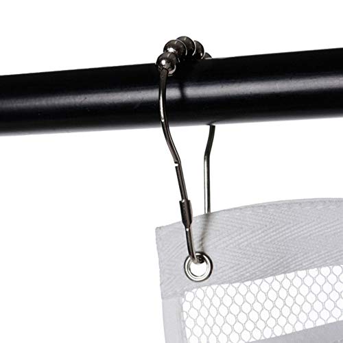 Lohas Select Quick Dry Mesh Pockets Fabric Bathm,Hanging Mesh Pockets Shower Organizer,Shower Hanging Mesh Organizer,Quick Dry Storage Bathroom Accessories with 6-Pocket, 4 Hooks