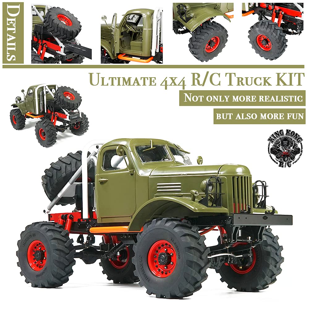 Kingkong RC 1/12th RC Crawler Q157 Mud Monster 4x4 Soviet Truck w/Metal Chassis KIT Set