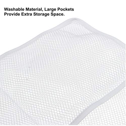 Lohas Select Quick Dry Mesh Pockets Fabric Bathm,Hanging Mesh Pockets Shower Organizer,Shower Hanging Mesh Organizer,Quick Dry Storage Bathroom Accessories with 6-Pocket, 4 Hooks
