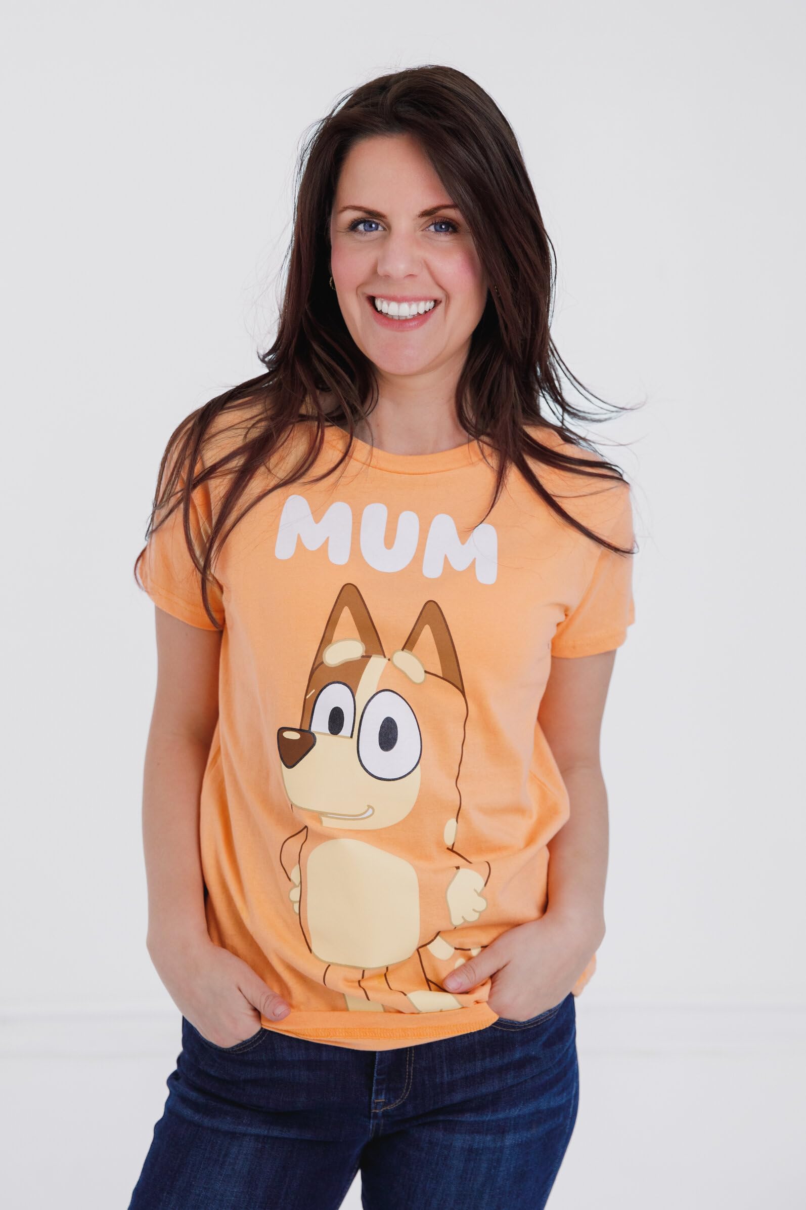 Bluey Mum Adult Womens Graphic T-Shirt Chilli Large