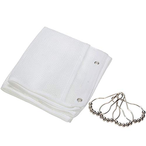 Lohas Select Quick Dry Mesh Pockets Fabric Bathm,Hanging Mesh Pockets Shower Organizer,Shower Hanging Mesh Organizer,Quick Dry Storage Bathroom Accessories with 6-Pocket, 4 Hooks