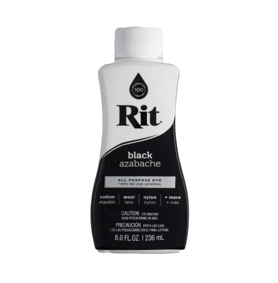 Rit All Purpose Liquid Fabric Dye Bundle (4 Pack), 2 - Black 8oz Dye + 2 - Navy Blue 8oz Dye
