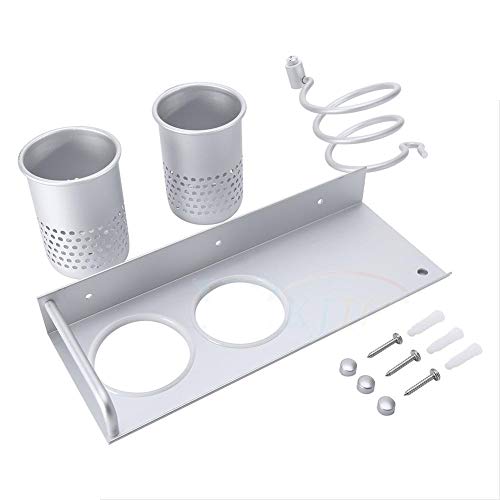 Aluminum Holder - Storage Wall Mount Organizer Holder Hair Dryer Toothbrush Toilet