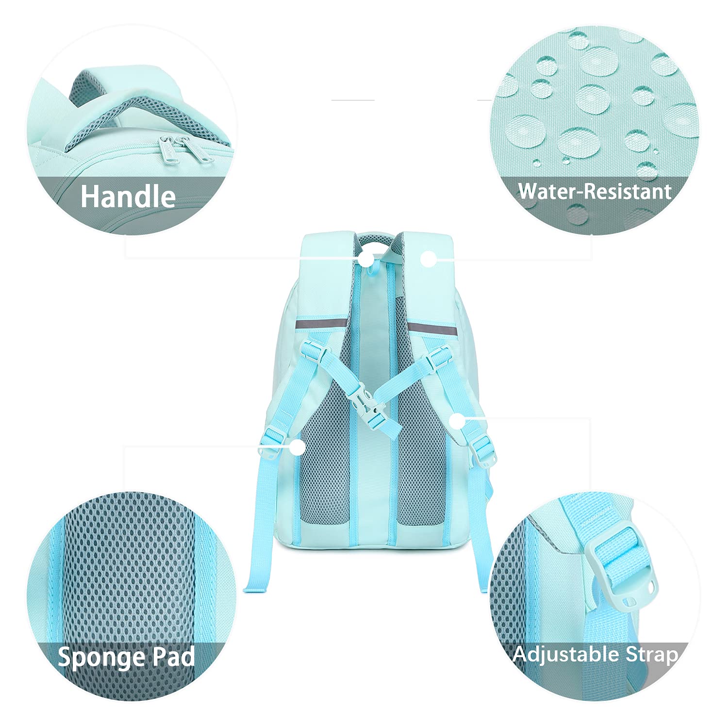 Abshoo Cute Kids Backpack For Girls Kindergarten Elementary Unicorn School Backpacks With Chest Strap (Unicorn Teal)