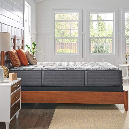 Sealy Posturepedic Plus Mattress with Surface-Guard and 9 Foundation, Tight Top 13-Inch Plush, Queen, Grey