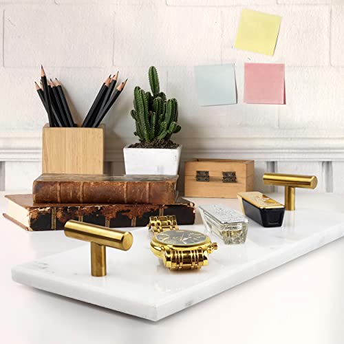 Guest Towel Holder Tray for Bathroom - Marble Tray - White - Bathroom Hand Towel Tray, Paper Guest Towel Holder, Vanity Tray for Bathroom (White)