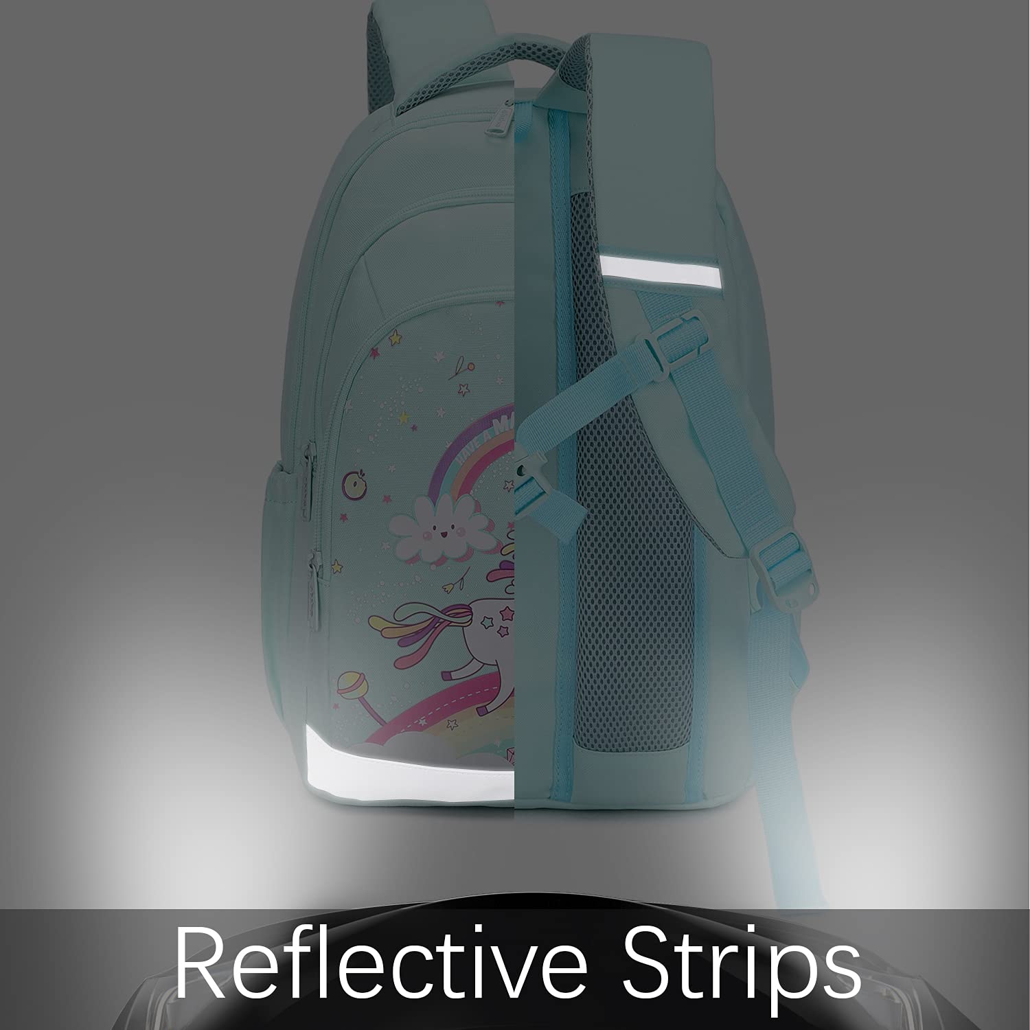 Abshoo Cute Kids Backpack For Girls Kindergarten Elementary Unicorn School Backpacks With Chest Strap (Unicorn Teal)