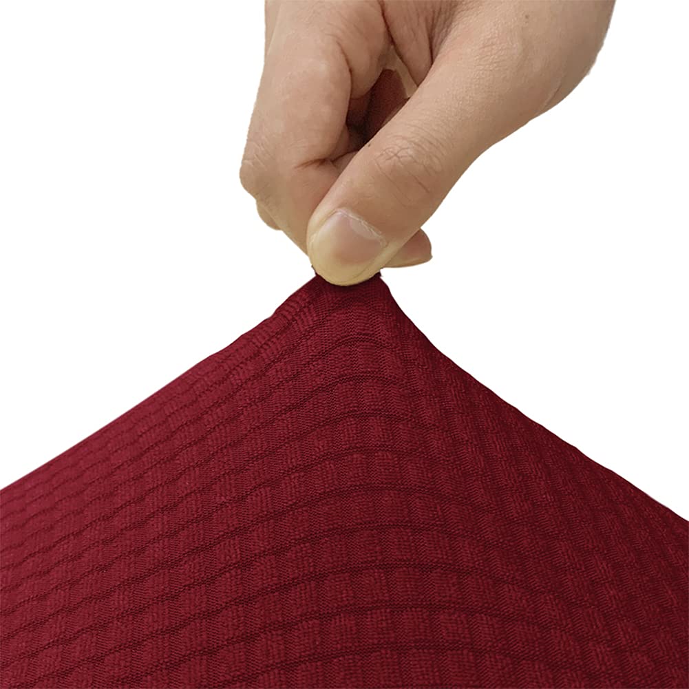 LVOERTUIG Stretch Armrest Covers Armchair Slipcovers,2pcs Waterproof Polyester Sofa Armrest Covers,Washable Armchair Slipcover Arm Cover Furniture Protector for Sofa Chair Recliner(Wine Red)