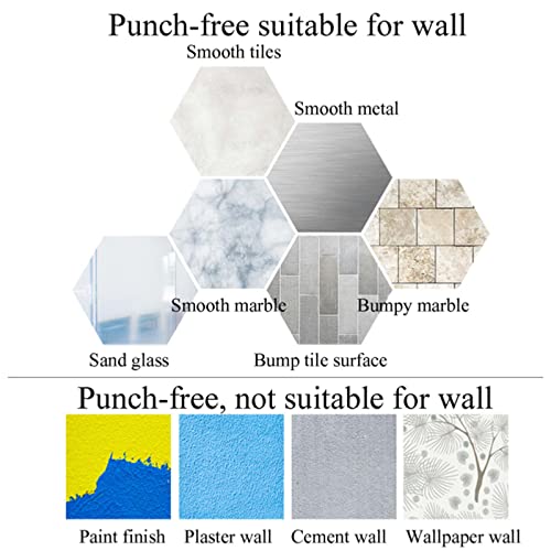 Shower Shelves Adhesive Shower Rack Wall Mounted Shower Basket Stainless Steel No Drilling Anti Rust for Bathroom Kitchen,chrome,1 Tier 50cm