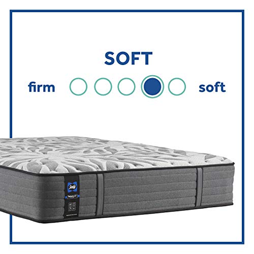 Sealy Posturepedic Plus Mattress with Surface-Guard and 9 Foundation, Tight Top 13-Inch Plush, Queen, Grey