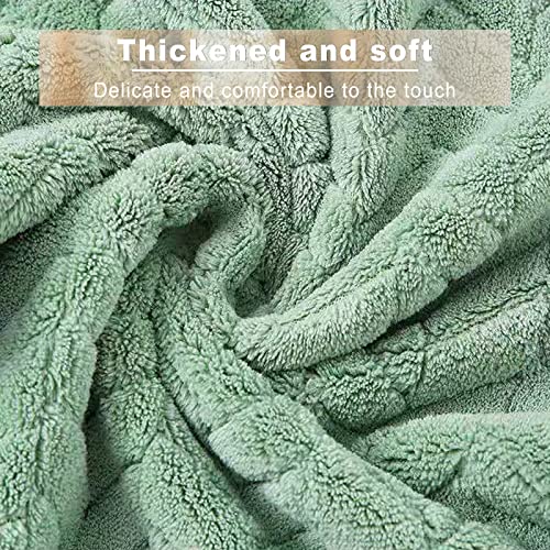 Hipruict Hand Towel with Hanging Loop, Set of 5 Hand Towels with Hanging Loop.Strongly Absorbent Hand Towels in Soft Microfibre with a Wheat Spike Pattern, Suitable for Kitchens and Bathrooms