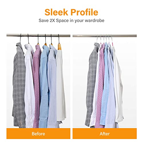 BAGAIL Pack of 100 Velvet Hangers (50 Pink & 50 BlushPink