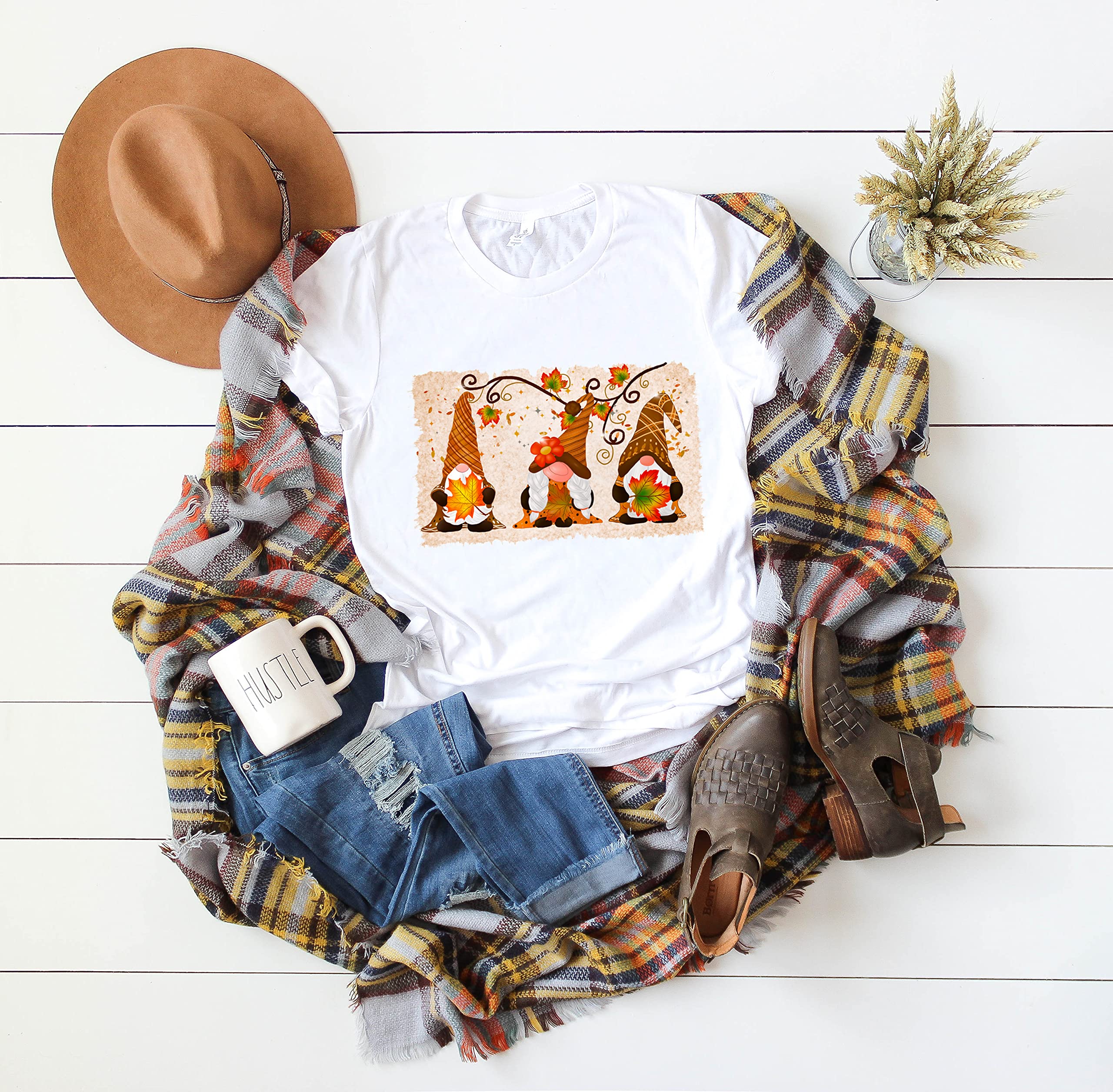 Fall Thankful Gnomes Sublimation Transfer, Ready to Press, Fall Sublimation Transfer, Autumn, Coffee, Harvest, Ready to Use, Sub, Shirt/Mug Sizes (Child x1-6") (Mug x1-3")