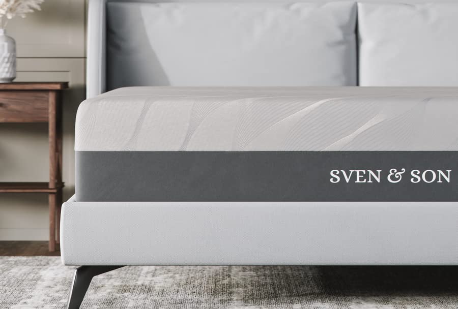 Sven & Son King Mattress, Bed in A Box, 10" Luxury Cool Gel Memory Foam, Pressure Relief & Support, 10" Year Warranty, Designed in USA (King, Mattress Only 10" Firm)
