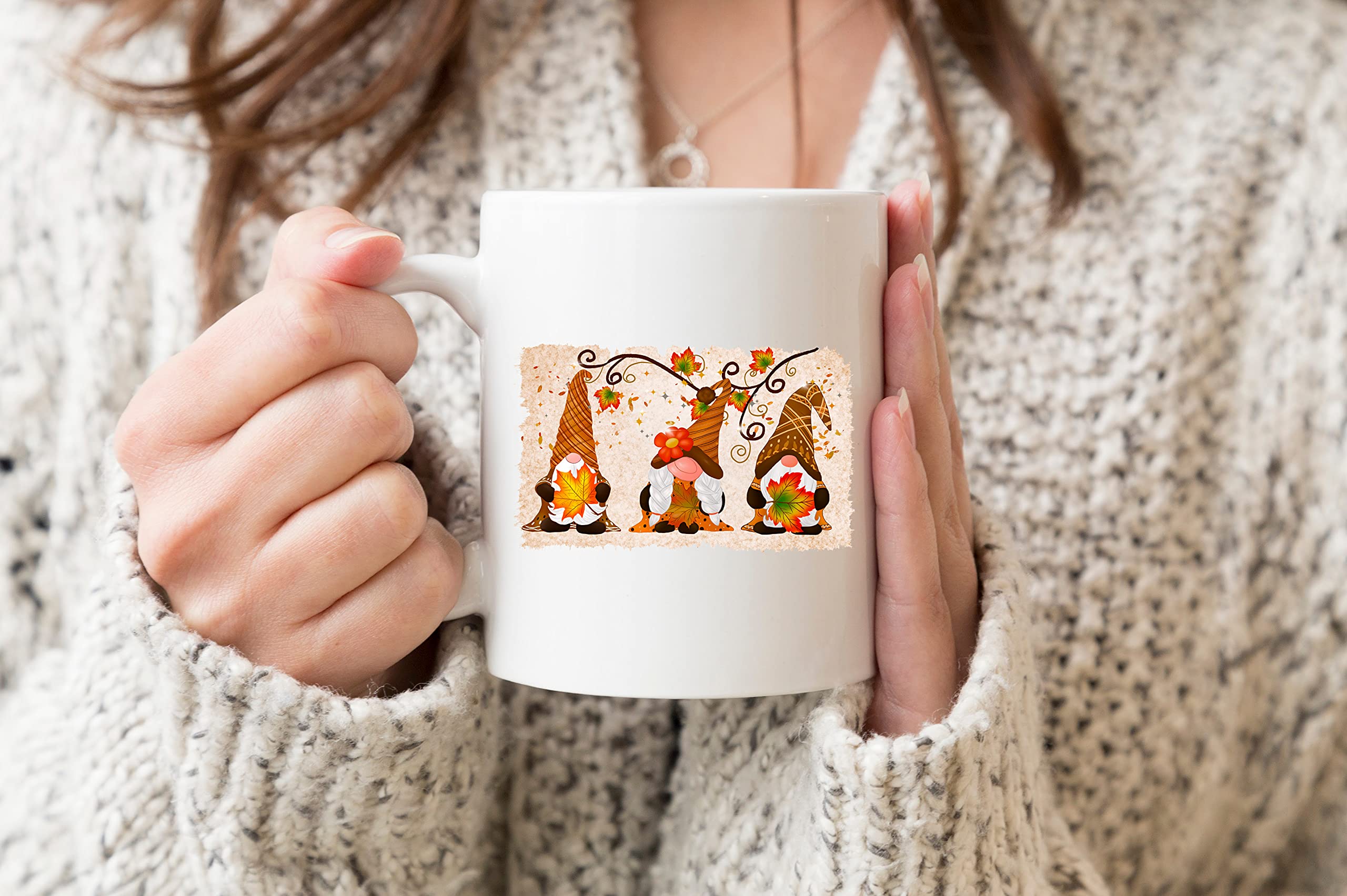 Fall Thankful Gnomes Sublimation Transfer, Ready to Press, Fall Sublimation Transfer, Autumn, Coffee, Harvest, Ready to Use, Sub, Shirt/Mug Sizes (Child x1-6") (Mug x1-3")