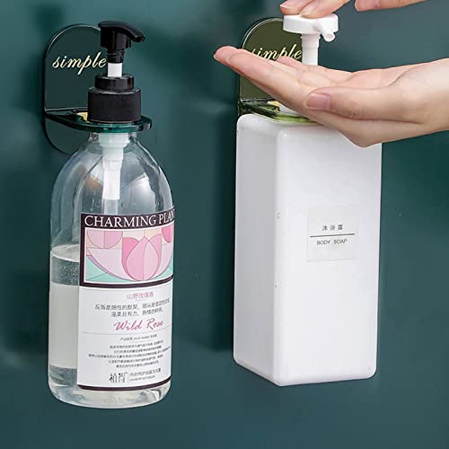 jomgeroz Wall Mount Shower Gel Bottle Holder Storage Rack Adhesive Adjustable Shampoo Hand Bottle Hanging Organizer hand hanger