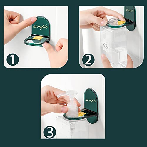jomgeroz Wall Mount Shower Gel Bottle Holder Storage Rack Adhesive Adjustable Shampoo Hand Bottle Hanging Organizer hand hanger