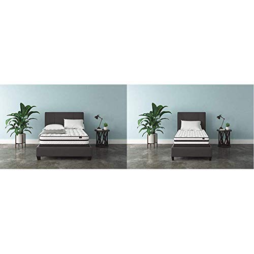 Signature Design by Ashley - 10 Inch Chime Express Hybrid Innerspring- Firm Mattress - Bed in a Box - Full - White & 8 Inch Chime Express Hybrid Innerspring- Firm Mattress- Bed in a Box- Twin - White