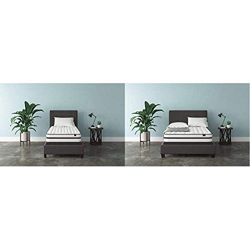 Signature Design by Ashley - 10 Inch Chime Express Hybrid Innerspring-Firm Mattress -Bed in a Box- Twin - White - & 10 Inch Chime Express Hybrid Innerspring- Firm Mattress- Bed in a Box- Full - White