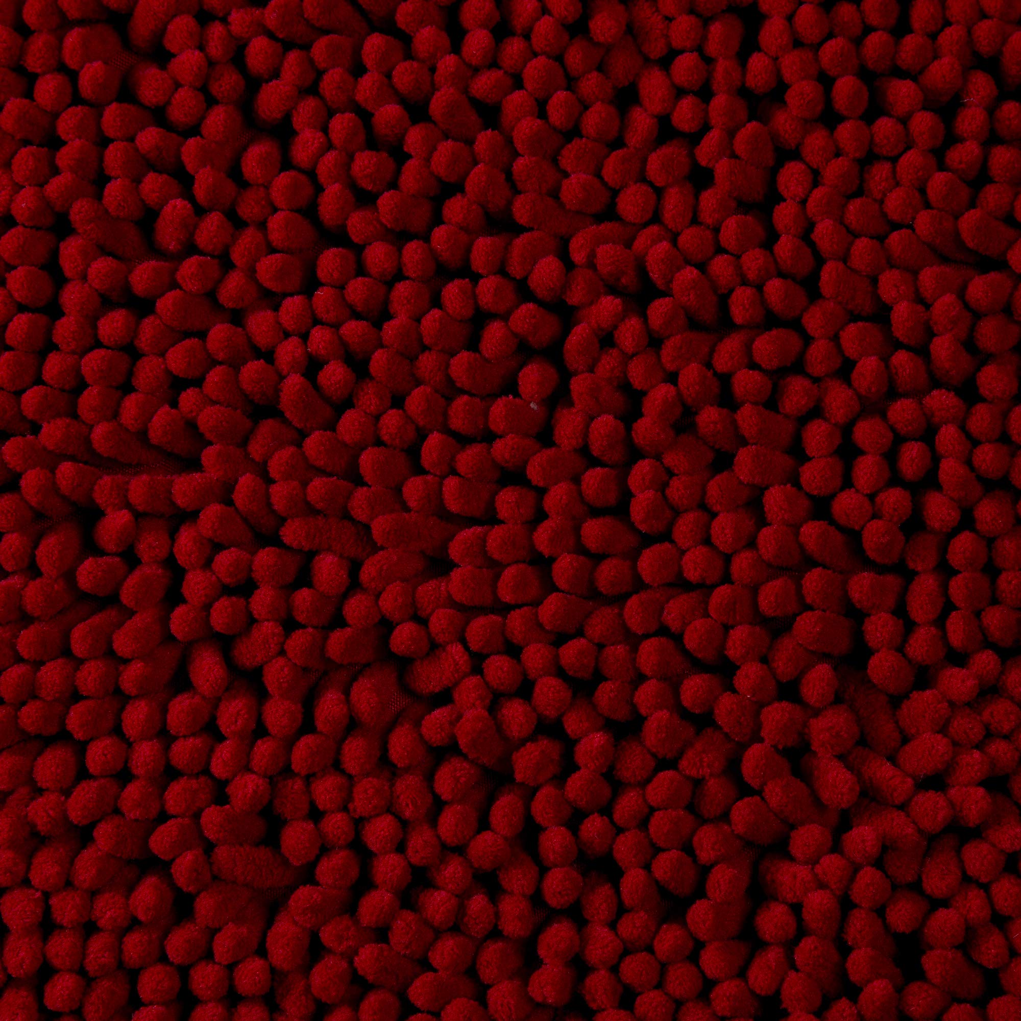 Lavish Home 2 Piece Memory Foam Shag Bath Mat Set - Burgundy
